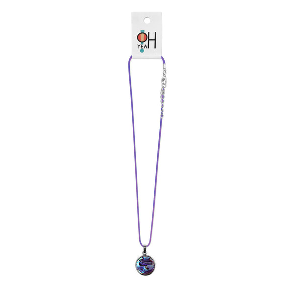 Abalone Shell Circle Pendant Necklace - O Yeah Gifts!